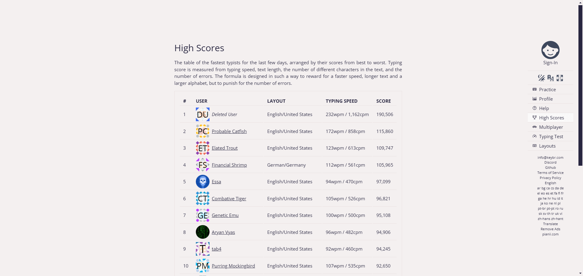 Keybr – 在线练习提高打字速度 – 泰仆阿梵