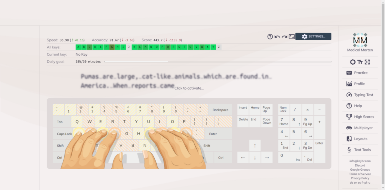 Keybr – 在线练习提高打字速度 – 泰仆阿梵