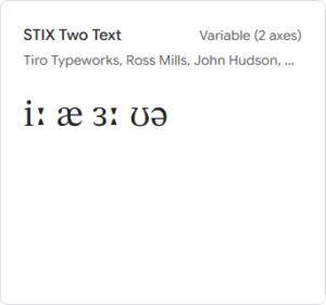 Google Fonts中哪些字体适合显示音标 – 泰仆阿梵